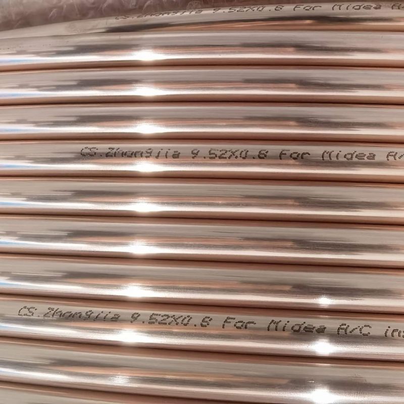 ASTM B280 99.9% Red Copper Water Pipe C11000 Size 9.5 mm 29swg 16mm ...