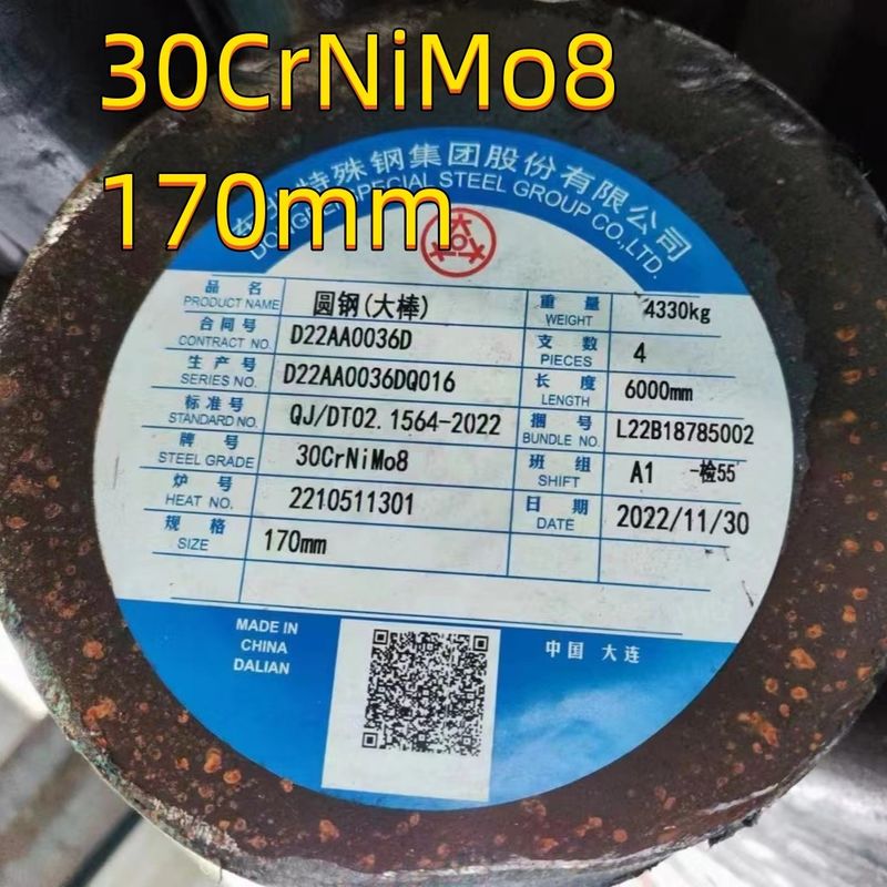 Vcn200 DIN No 1.6580 AISI4340 30CrNiMo8 80mm Q+T Hot Rolled Alloy Steel Round Bar