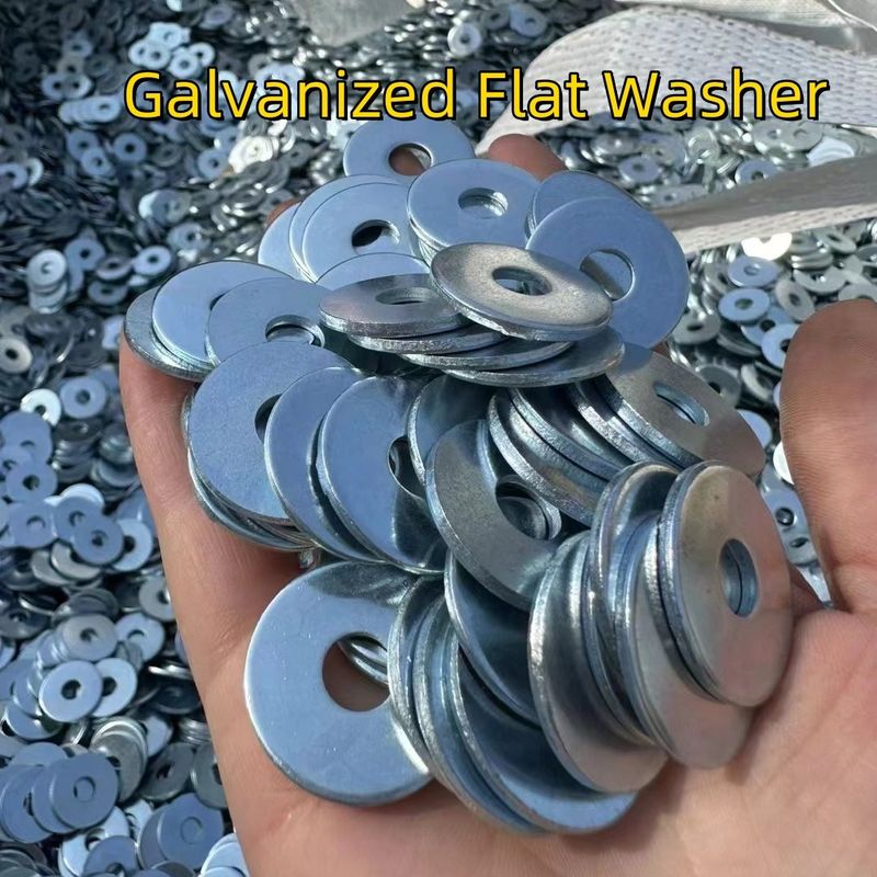 Zinc Plated Carbon Steel Flat Washer M8 M10 M12 M16 M20 M25 Galvanized ...