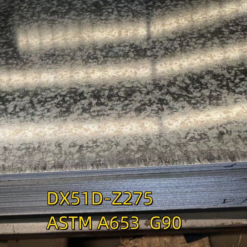 Material DX51D-Z275 ASTM A653 G90 Galvanized Steel sheet 3.0x1250*2500MM Zero Spangle