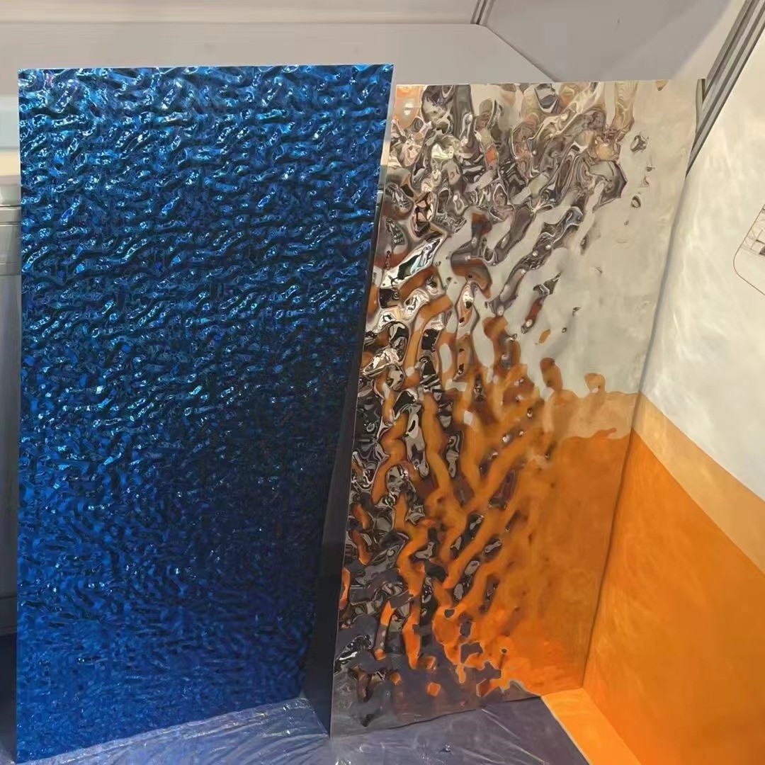 0.5*1220x2440mm Stainless Steel Water Ripple Sheet Plate 201 Medium ...